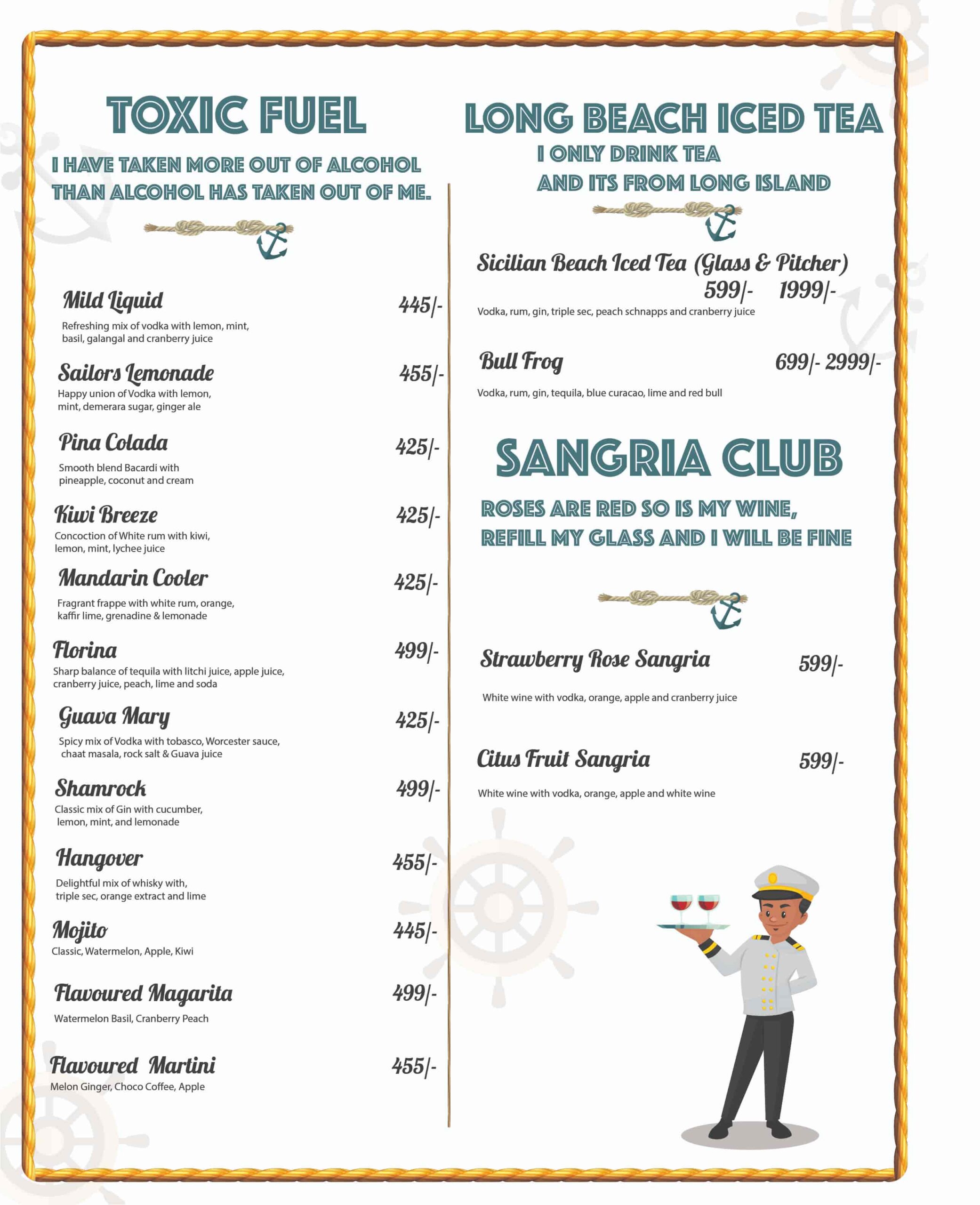 Menu | the sailors knot