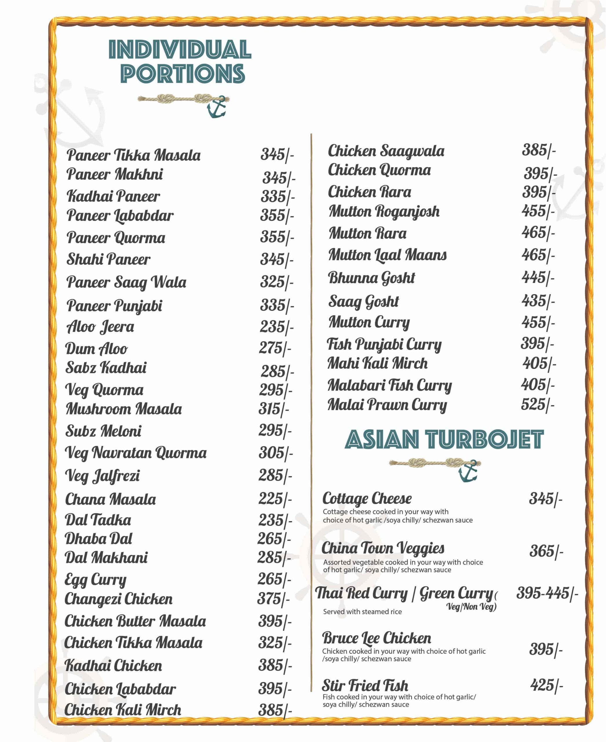 Menu | the sailors knot